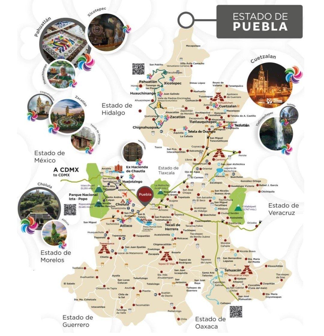 MAPA de los pueblos mágicos de Puebla | Tendencias Puebla